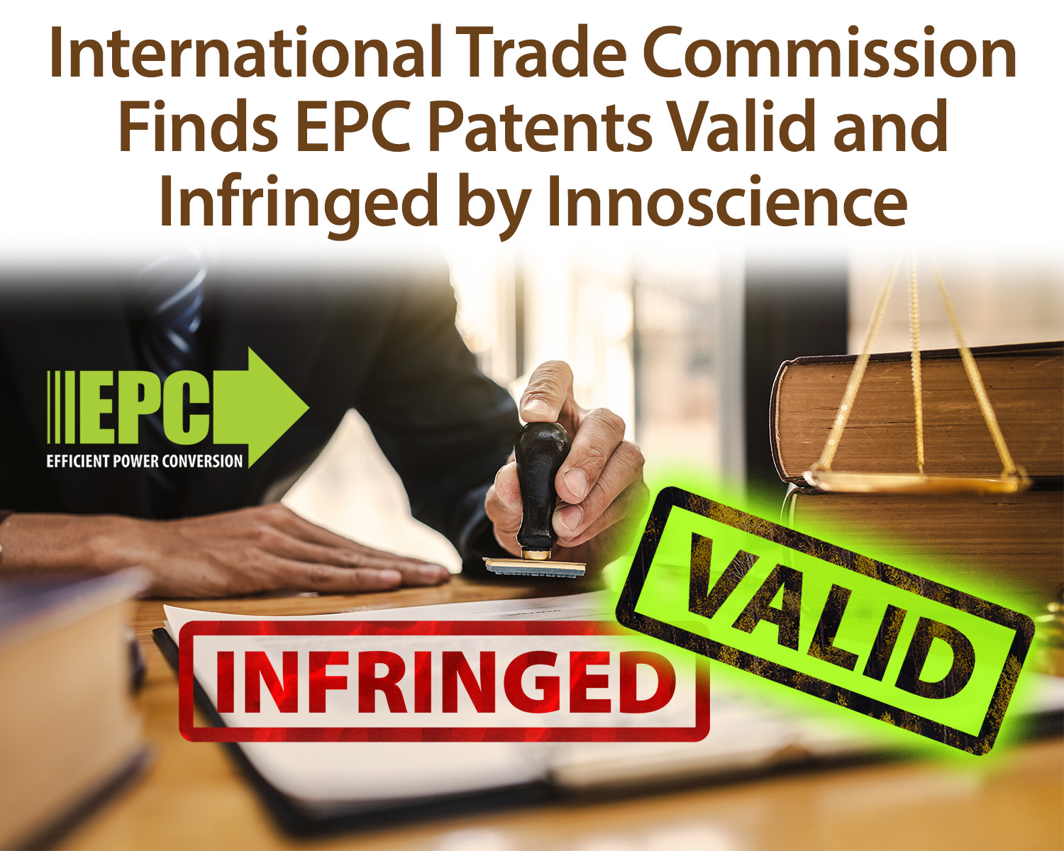 U.S. International Trade Commission Finds Key EPC Patents Valid and Foundational Patent ...